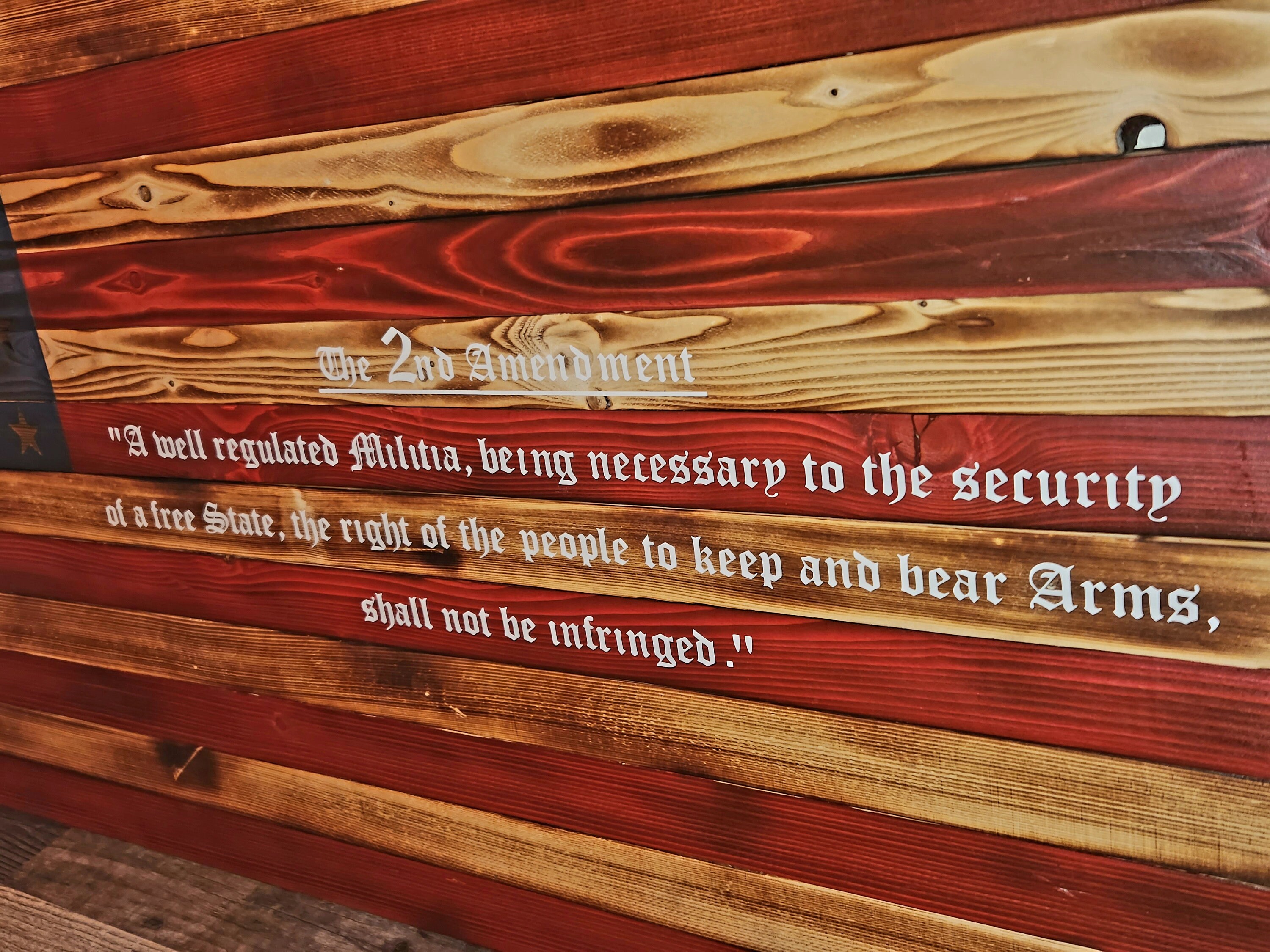 2nd Amendment Wood Flag - Etsy