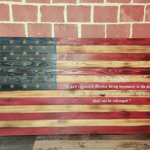 2nd Amendment Wood Flag - Etsy