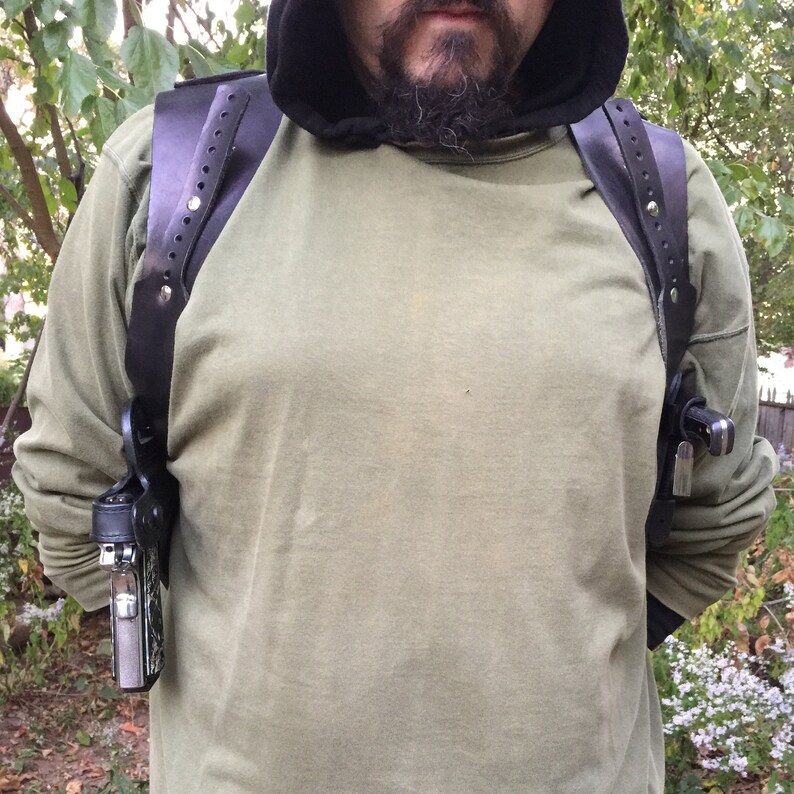 Leather Concealed or Open Carry Double Shoulder Harness does - Etsy