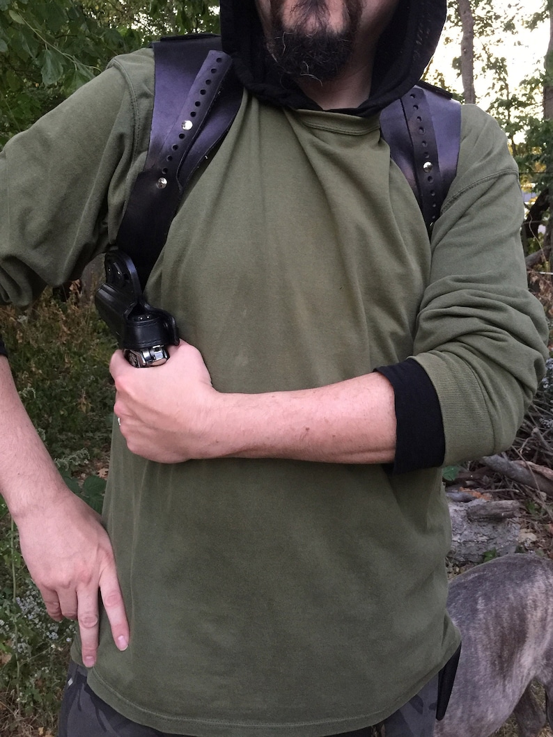 Leather Concealed or Open Carry Double Shoulder Harness does - Etsy