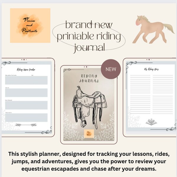 Horse Riding Journal - Etsy