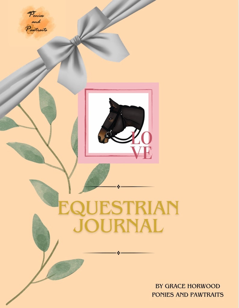 Horse Journal, Printable Equestrian Daily Planner for Horse Riding ...