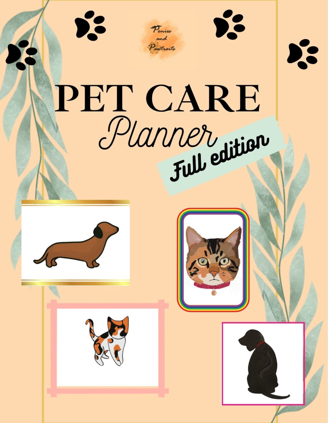 Pet Care Daily Planner, Printable Journal to Log and Track Healthcare ...