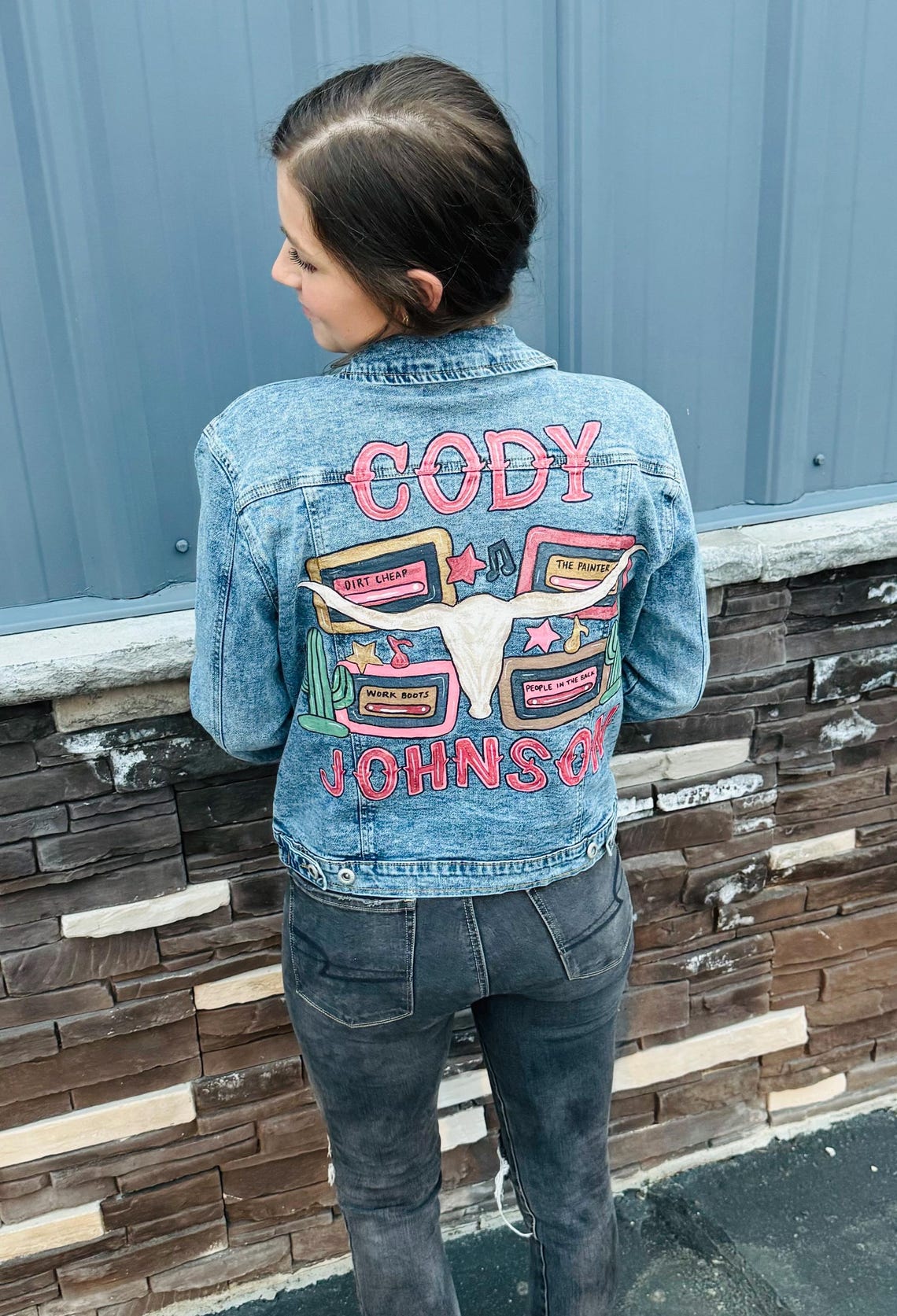 Custom Painted Concert Jean Jacket - Etsy