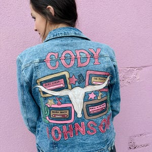 Custom Painted Concert Jean Jacket - Etsy