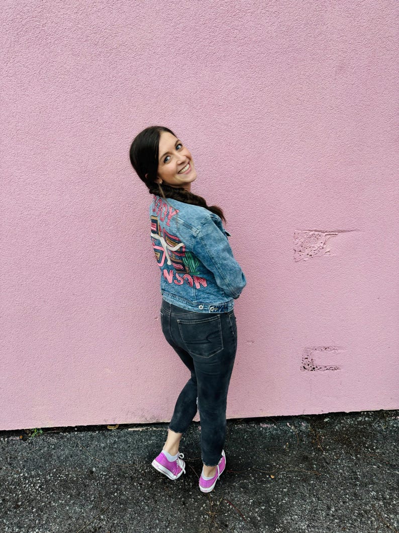 Custom Painted Concert Jean Jacket - Etsy