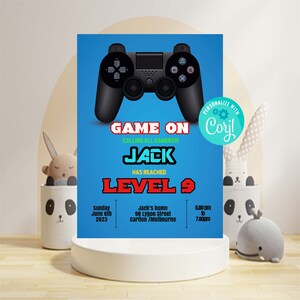 Editable Printable Game Console Birthday Invitation , Controller Game ...