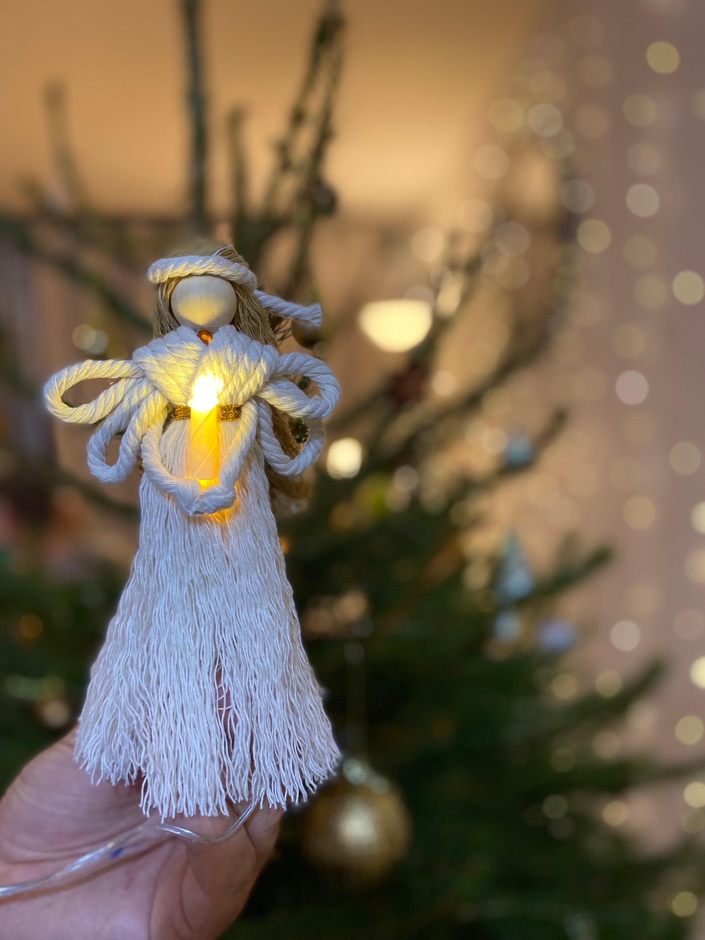 Tall Lighted Angel Tree Topper 9 Inch Lighted Angel Tree Topper Etsy
