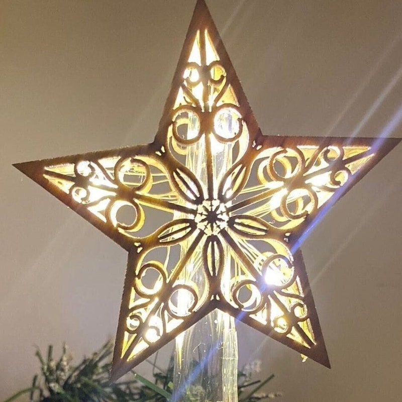 Wood Star Tree Topper - Etsy