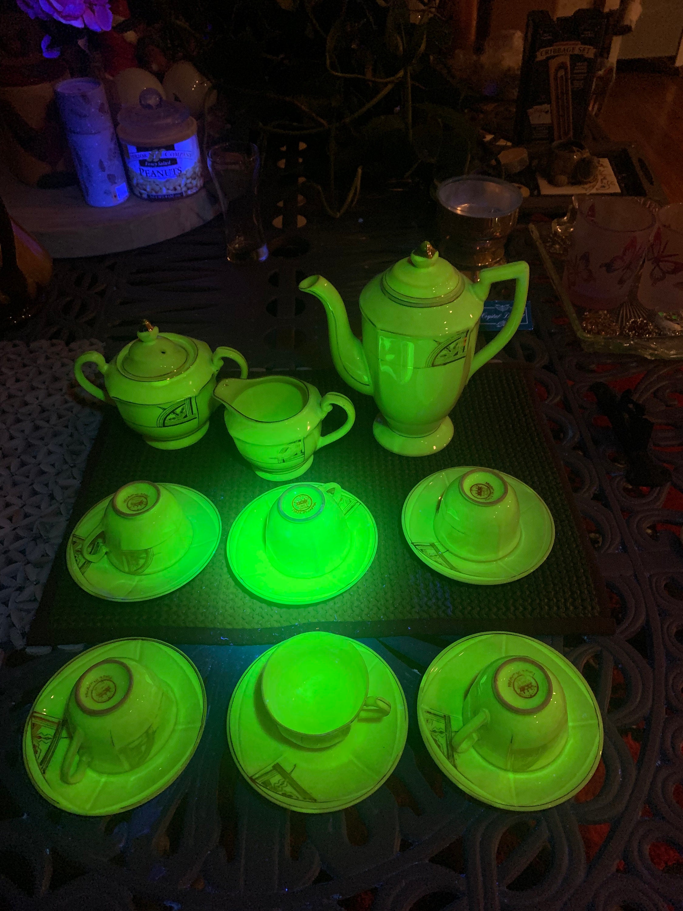 Uranium Glazed Made in Japan Tea Set - Etsy