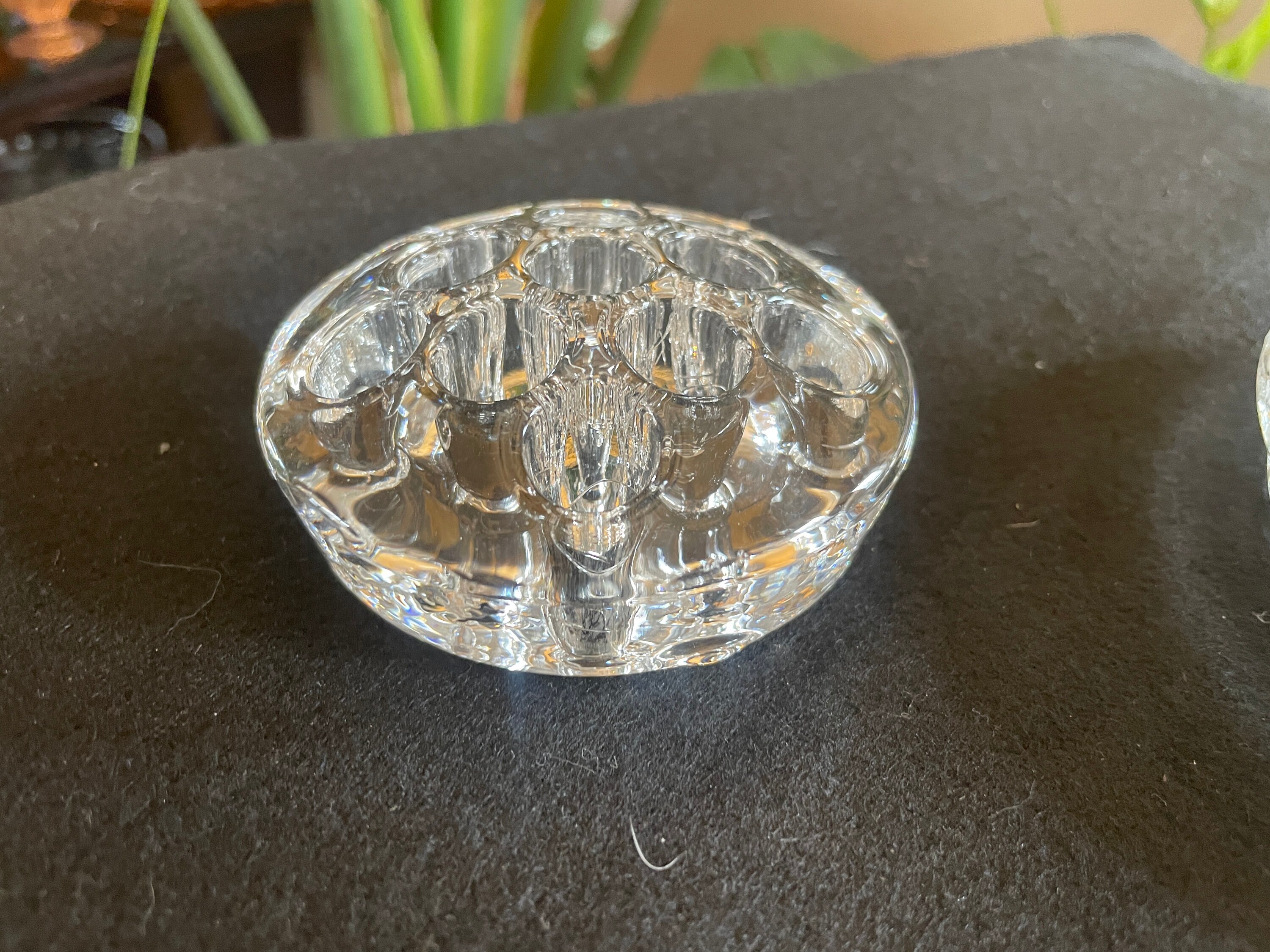 Vintage Clear Glass Flower Frogs / Marble Stand / Pen Holder - Etsy
