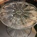 Vintage Pressed Glass Fluted Edge Paneled Clear Glass Pedestal Cake ...