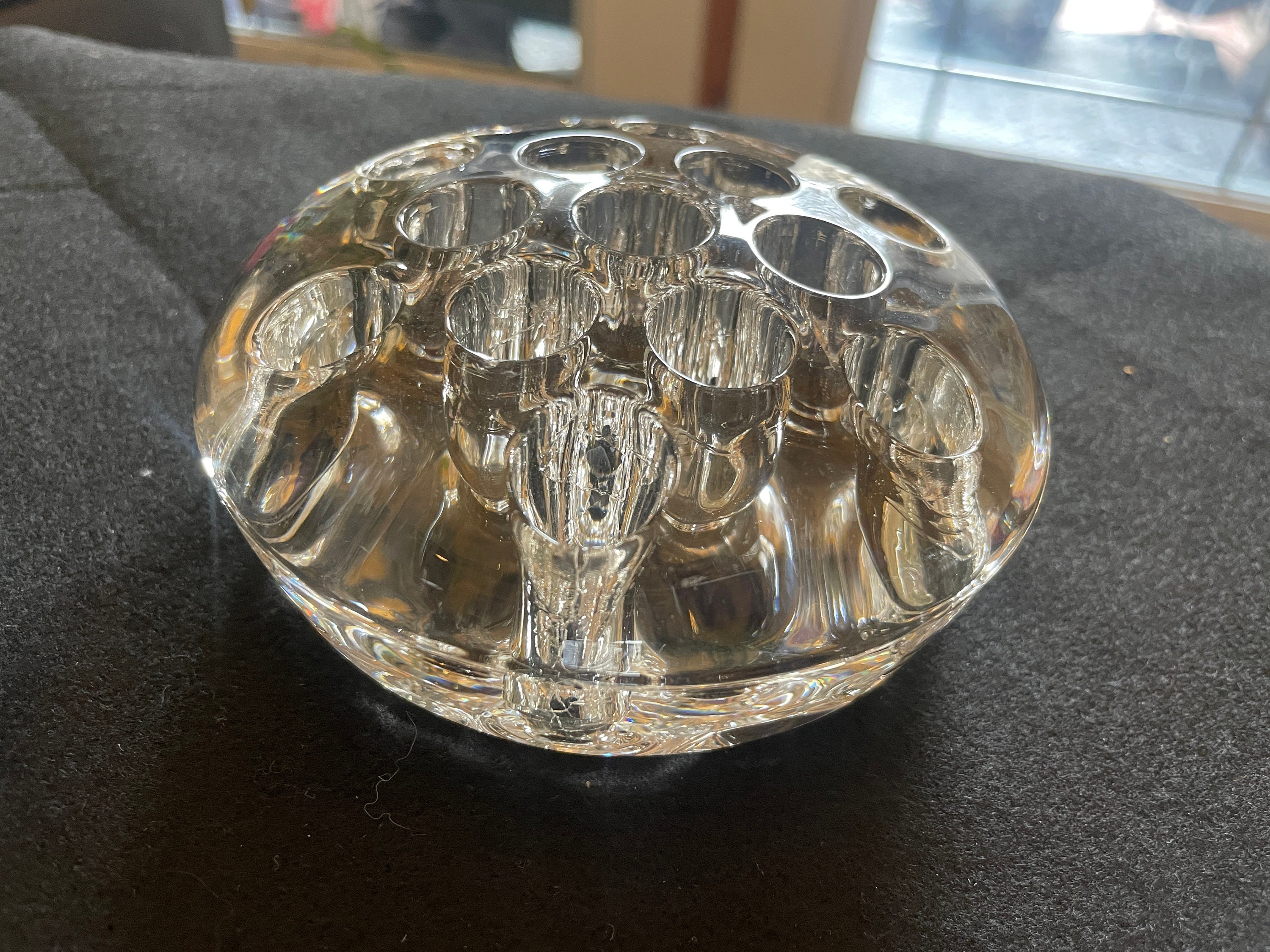 Vintage Clear Glass Flower Frogs / Marble Stand / Pen Holder - Etsy