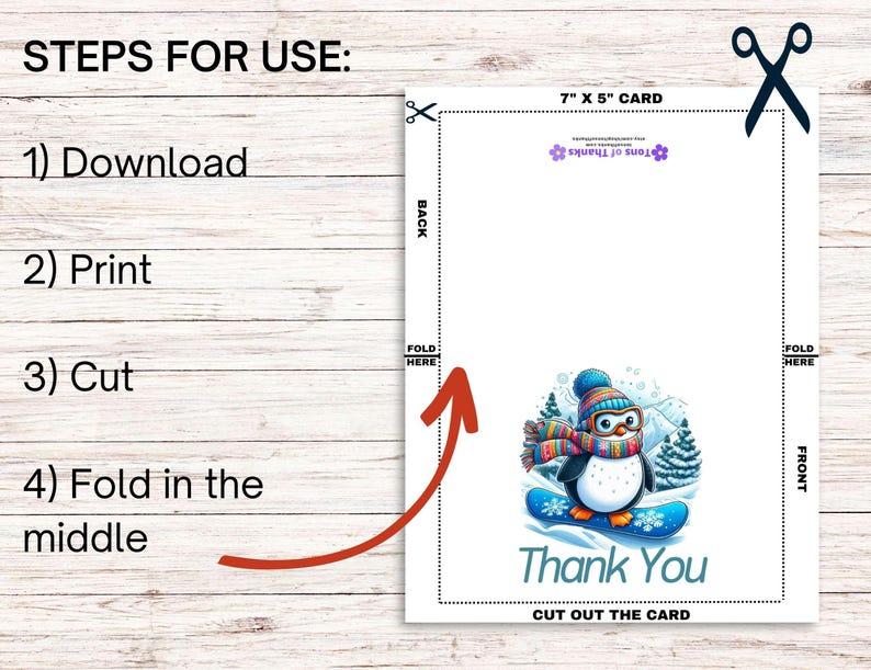 Printable Holiday Thank You Card Set, PDF Holiday Notecard Bundle ...