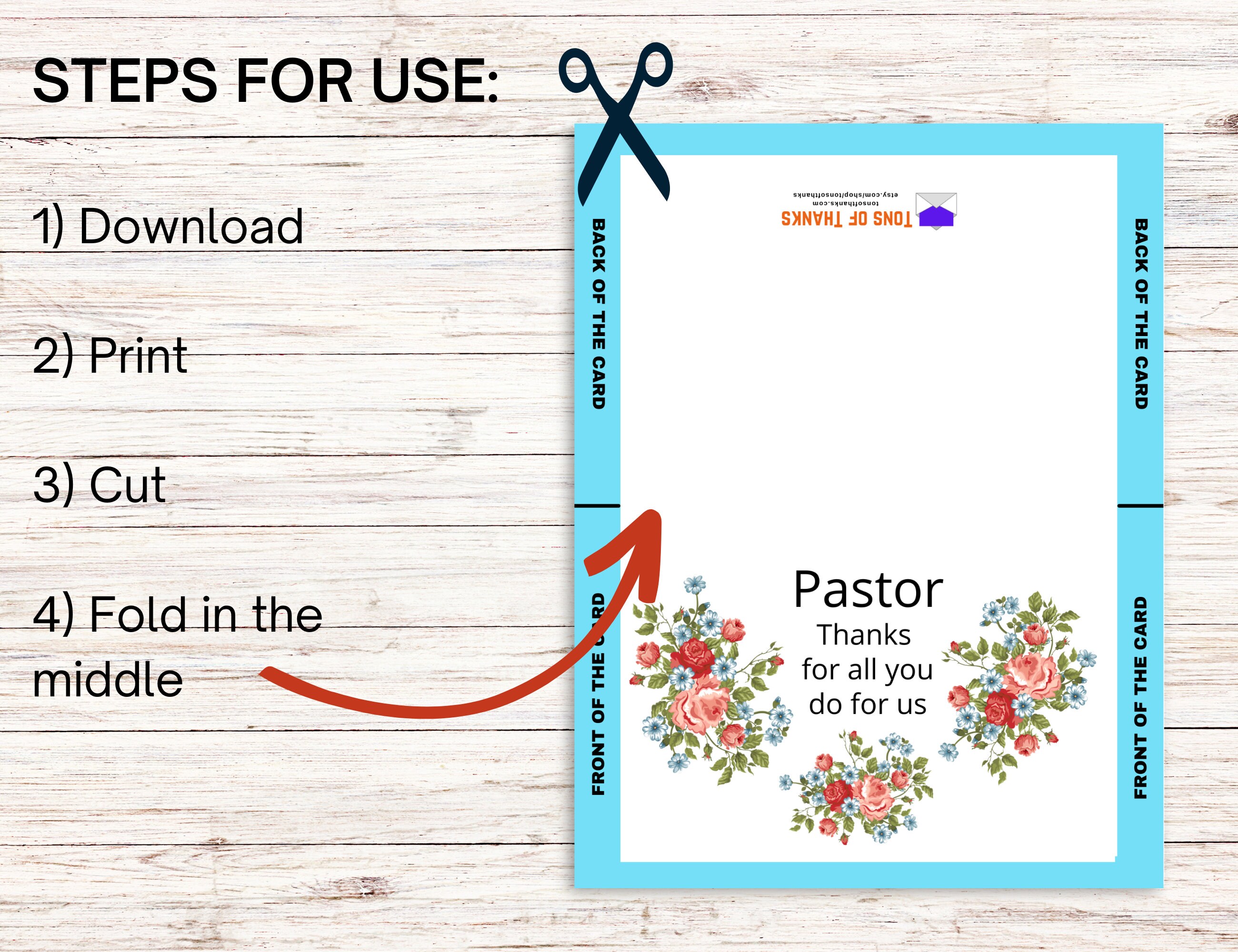 Printable Pastor Appreciation Card, Pastor Thank You Card, Pastor Card ...