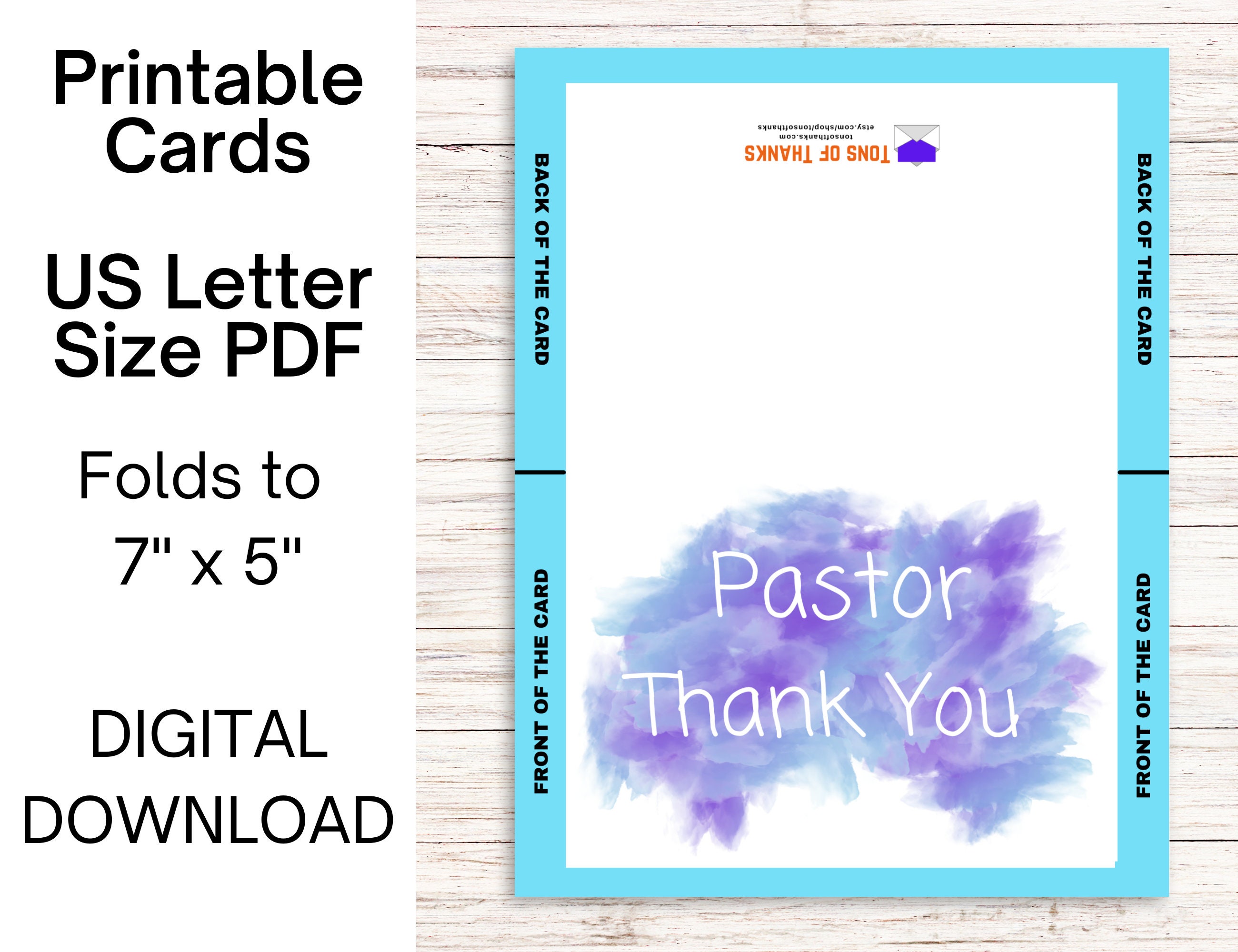 Printable Pastor Appreciation Card Bundle, Pastor Thank You Card ... Printable Pastor Appreciation Card Bundle, Pastor Thank You Card ...