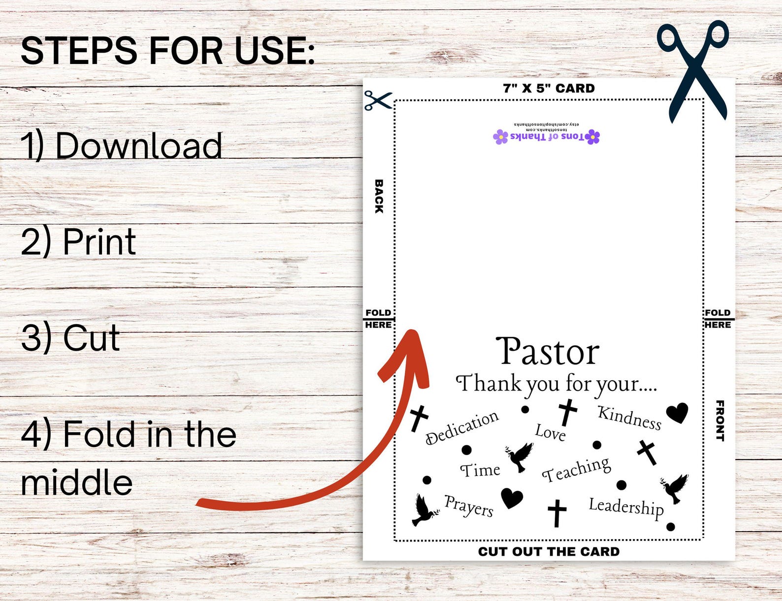 Printable Pastor Appreciation Card, Pastor Thank You Card, Pastor Word ...