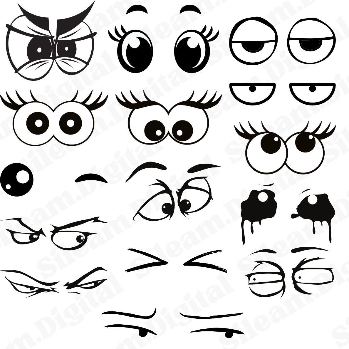 Cartoon Eyes Printable Add A Touch Of Fun To Your Crafts Calendars 123