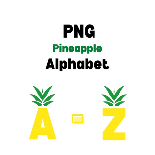 Pineapple Letters - Etsy