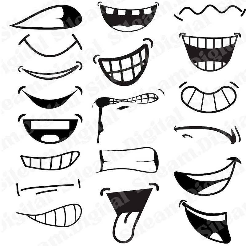 Cartoon Mouths - Etsy