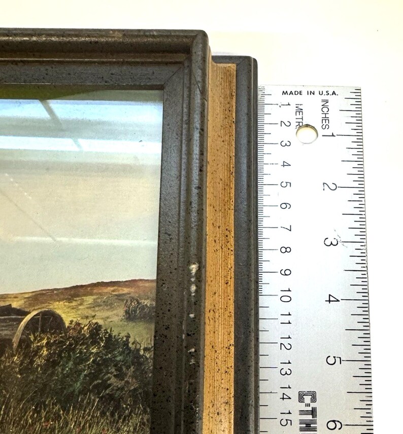 William Hoffman Print Framed "vintage Wagon in Field W/windmill" Custom ...
