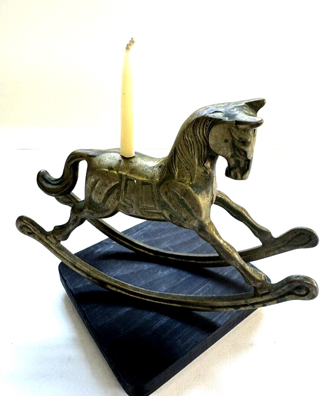 Vintage Brass Rocking Horse Birthday Candle Holder Nursery Decor - Etsy