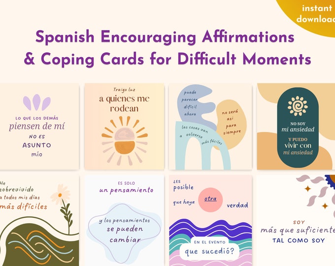 Self Love Affirmation Cards, Boho Positive Affirmation Cards, I Am ...