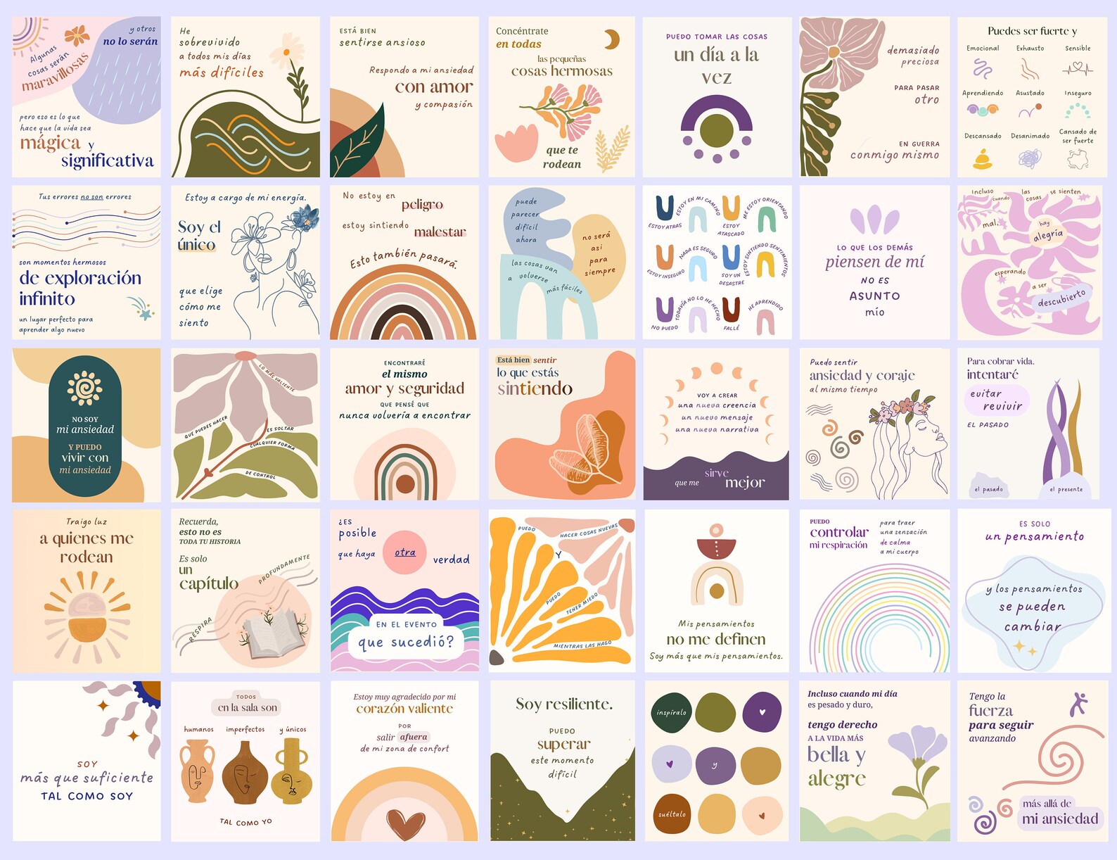 Spanish Affirmation Cards | Anxiety Coping Skills, Emotional Resilience ...