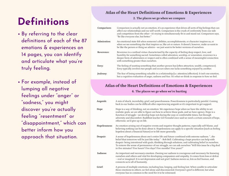 English Feelings Wheel Toolkit: Atlas of the Heart, Brene Brown ...