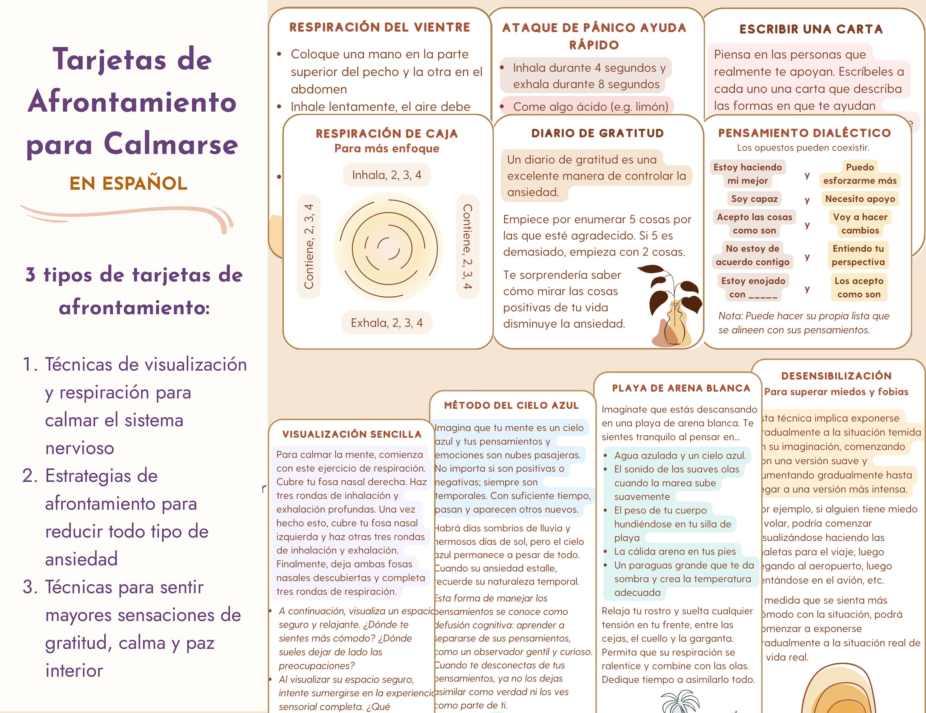 Spanish Affirmation Cards | Anxiety Coping Skills, Emotional Resilience ...