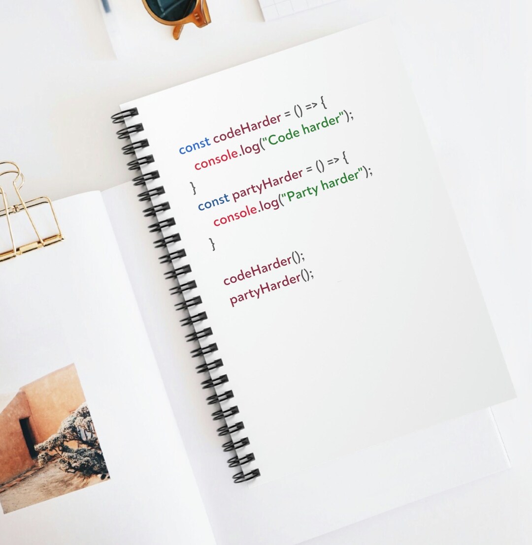 Original Code Hard Party Harder Notebook Unique Gift for Programmers Code Notebook - Etsy
