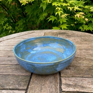 Pasta Bowl in Rockpool Blue. Handmade Pottery Shallow Dish, Ceramic ...