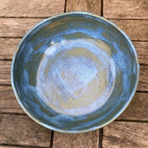 Pasta Bowl in Rockpool Blue. Handmade Pottery Shallow Dish, Ceramic ...