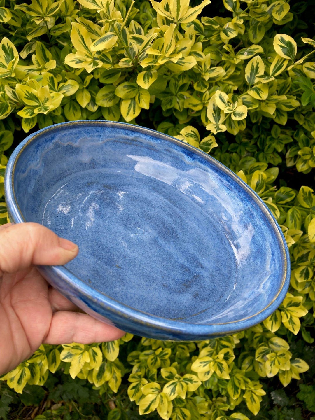 Handmade Indigo Blue Ceramic Pasta Bowl: Wheel Thrown Pottery - Etsy