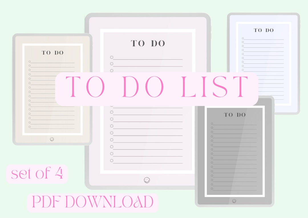 To Do List Digital Planner Templates Task List Digital Task - Etsy