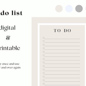 To Do List Digital Planner Templates Task List Digital Task - Etsy