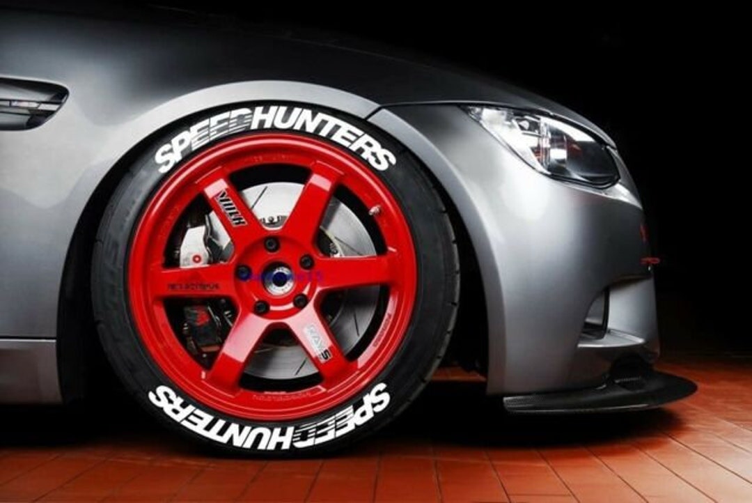 Permanent Speedhunters Tire Lettering Stickers 1.25 for 14 to 22 8 Pcs ...