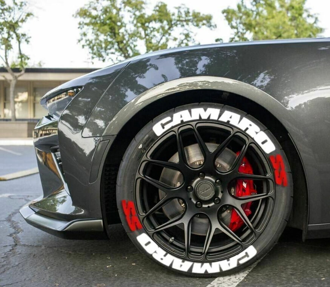 Permanent Camaro SS Tire Lettering Stickers 1.25" for 14" to 22" 8 Pcs ...