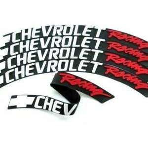 Permanent Chevrolet Racing Tire Lettering Stickers 1.25" for 14" to 22 ...
