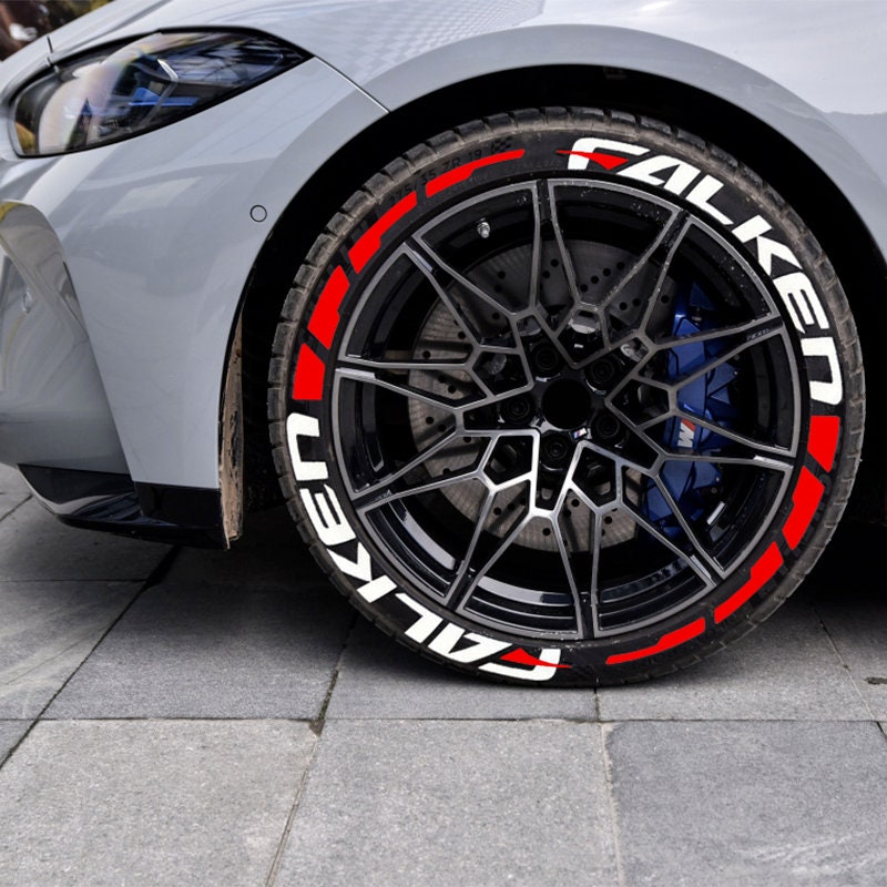 Permanent Falken Tire Lettering Stickers 1.25 for 14 to 22 16 Pcs Kit ...