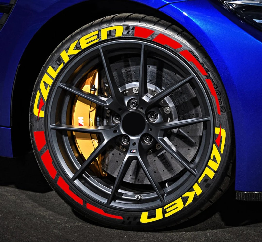 Permanent Falken Tire Lettering Stickers 1.25" for 14" to 22" 16 Pcs ...