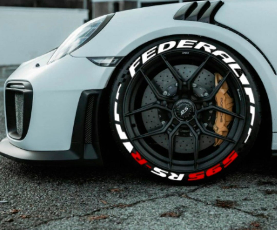 Permanent Federal 595 RS-R Tire Lettering Stickers 1.00" for 14" to 22 ...