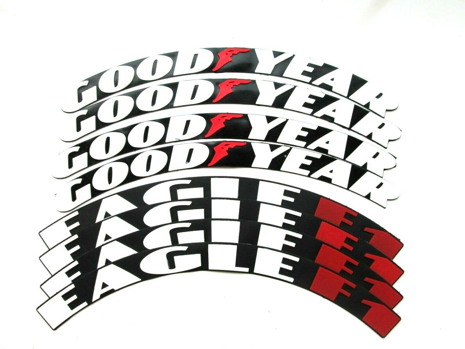Permanent Goodyear Eagle F1 Tire Lettering Stickers 1.25 Letters for 14 ...