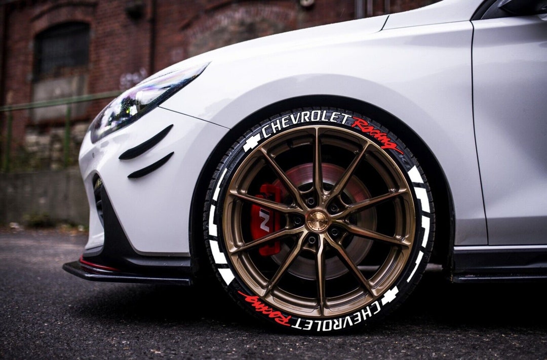Permanent Chevrolet Racing Tire Lettering Stickers 1.25" for 14" to 22 ...