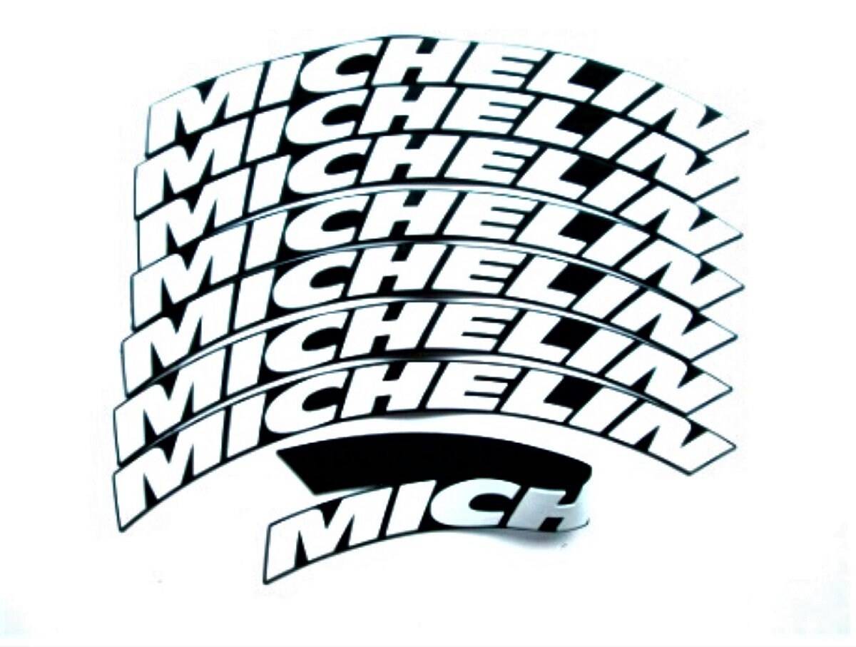 Permanent Michelin Tire Lettering Stickers 1.00 for 14 to 22 16 Pcs Kit ...