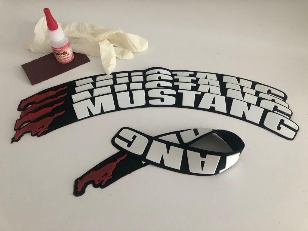 Permanent Mustang Tire Lettering Stickers 1.25 for 14 to 22 16 Pcs Kit ...