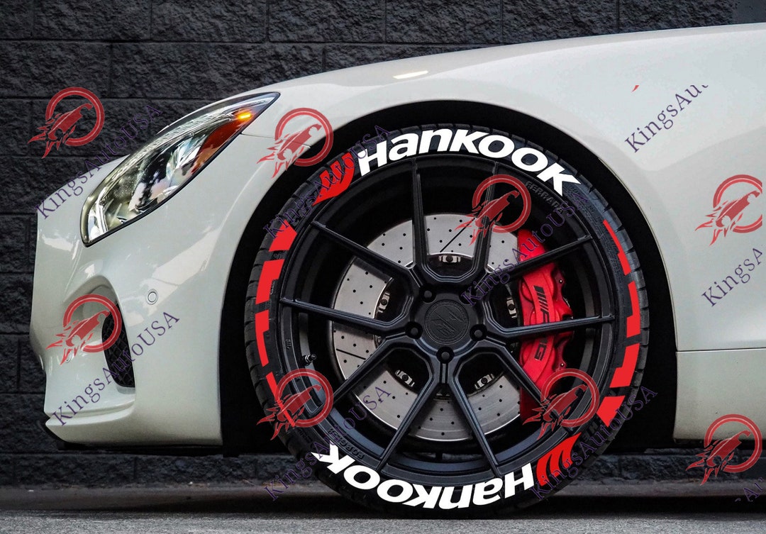 Permanent Hankook Tire Lettering Stickers 1.25" for 14" to 22" 16 Pcs ...