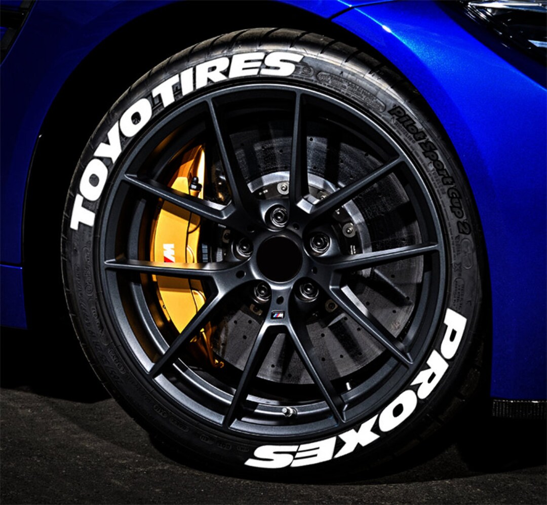 Permanent Toyo Tires Proxes Tire Lettering Stickers 1.25" for 14" to 22 ...