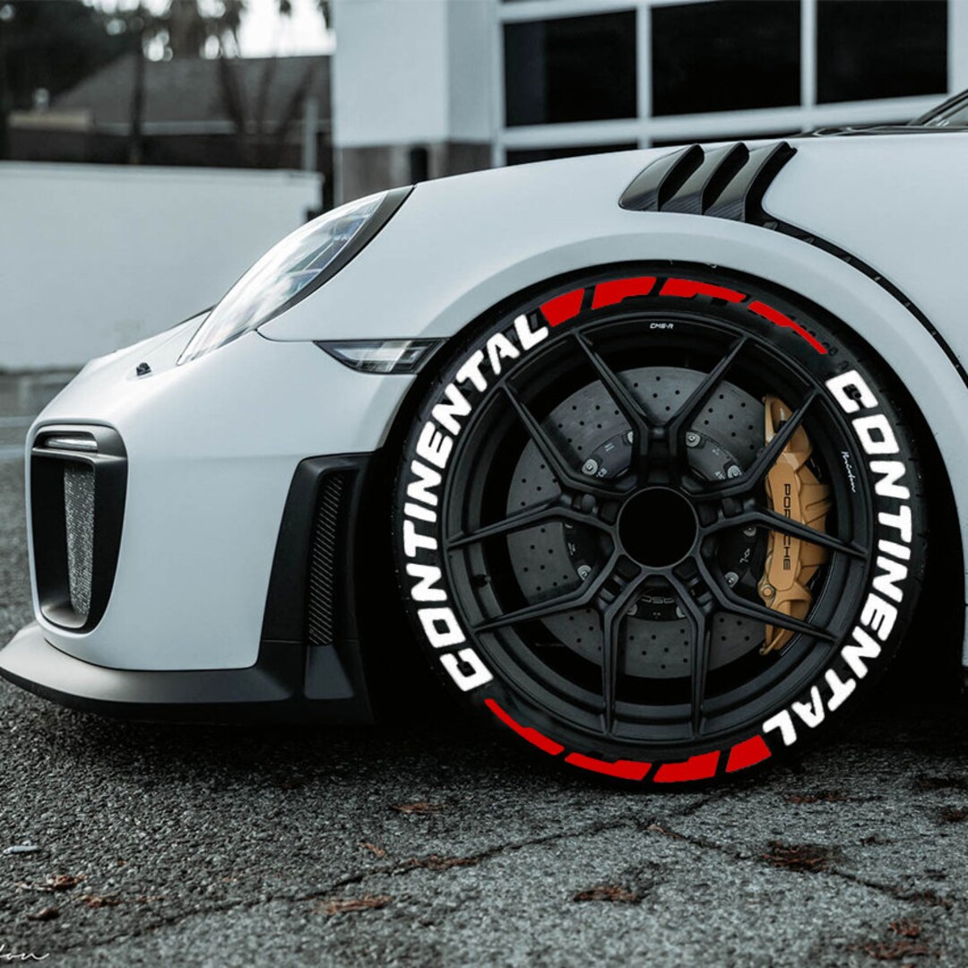 Permanent Continental Tire Lettering Stickers 1.25" for 14" to 22" 16 ...