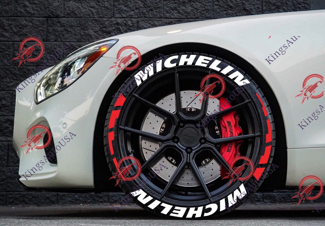 Permanent Michelin Tire Lettering Stickers 1.00 for 14 to 22 16 Pcs Kit ...